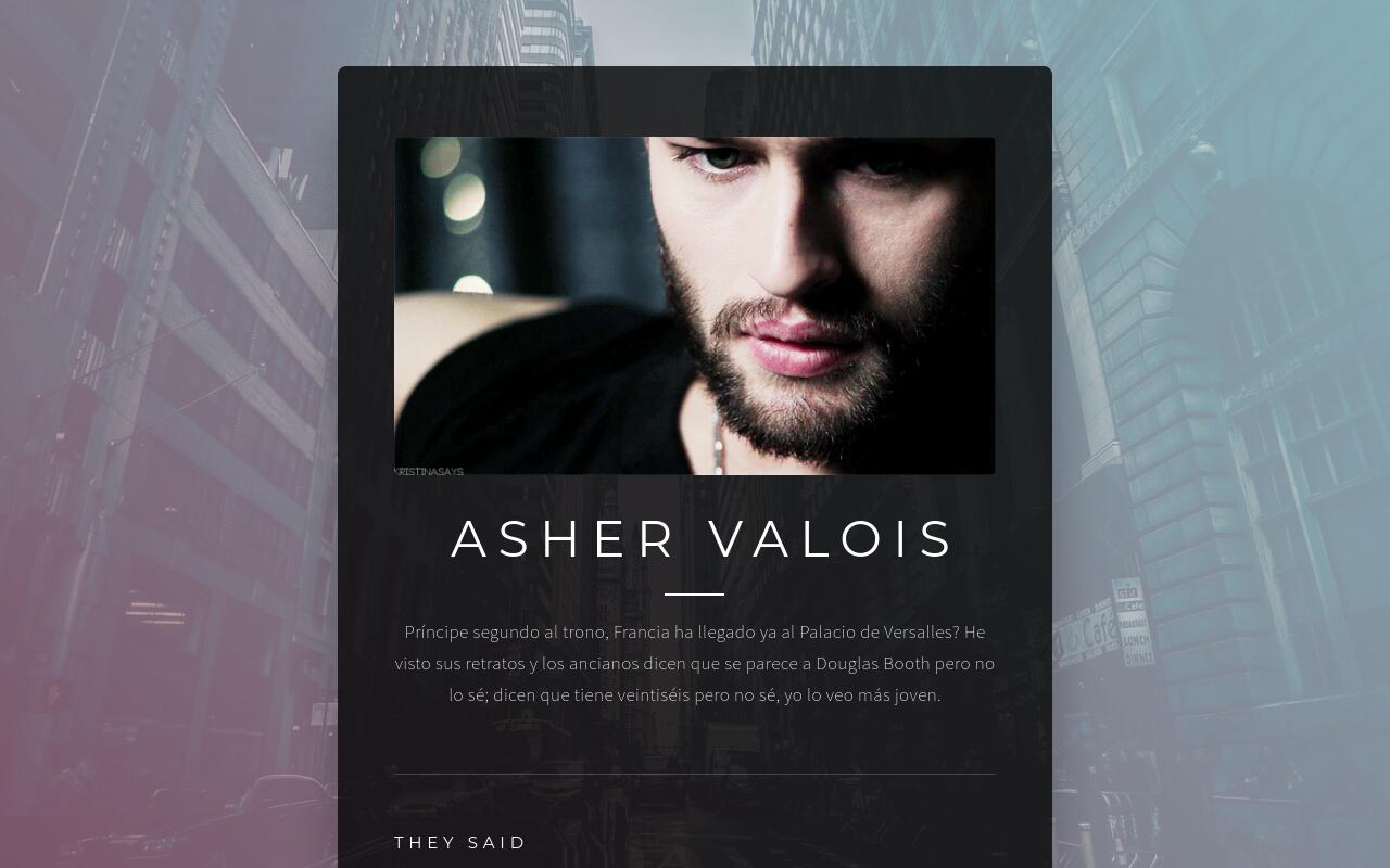 Ficha Asher Valois